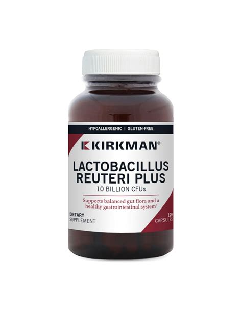 Lactobacillus Reuteri Plus 10 Billion CFUs --120 Capsules | Kirkman Labs