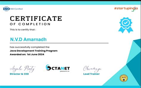 nanduri venkata durga amarnadh on linkedin java octanet javadevelopment octanetinternship