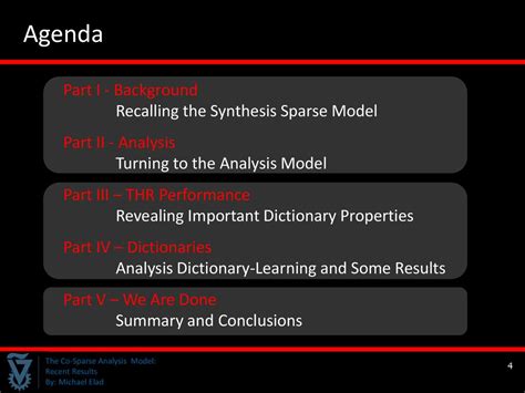 recent results on the co sparse analysis model ppt download