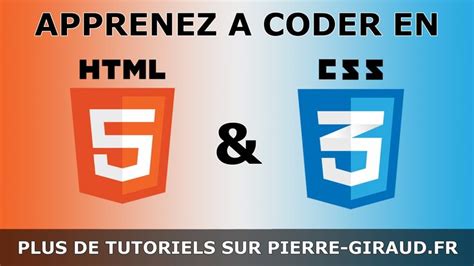 Cours Complet HTML CSS Tutoriel pour Débutants et Confirmés Partie Tutoriel Langage