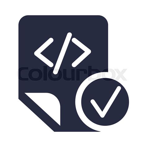 Coding Script File Symbol Glyph Vector Illustration Html Ta Colourbox