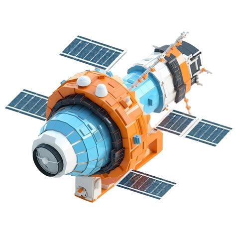 Premium Ai Image Satellite Isolated On Background With Generative Ai