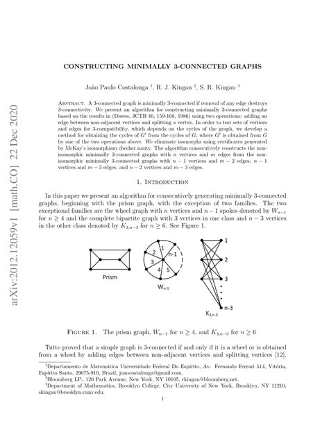 pdf constructing minimally 3 connected graphs