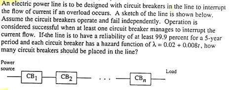 Solved An Electric Power Line Is To Be Designed With Circuit