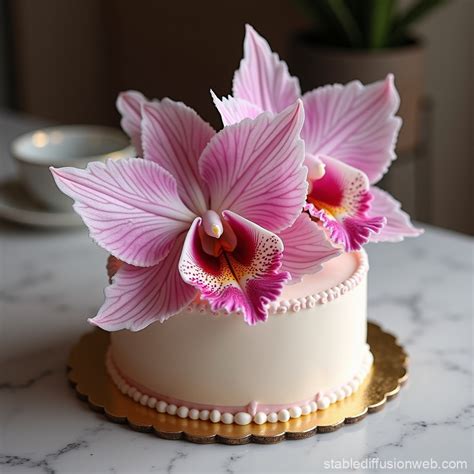 Luxurious Moth Orchid Cake Stable Diffusion Online