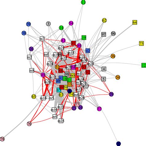 Network Summarizing The Link Between The 30 Drug Resistant Mutants And