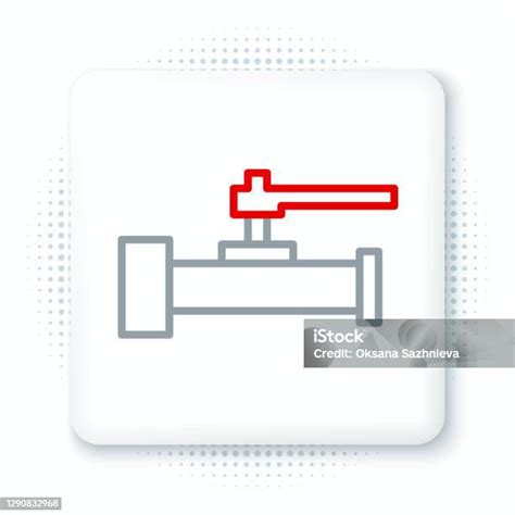 흰색 배경에 격리 된 라인 산업 금속 파이프 및 밸브 아이콘 다채로운 개요 개념 벡터 가솔린에 대한 스톡 벡터 아트 및 기타
