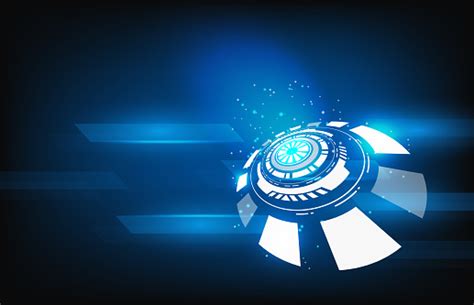 Abstract Background Futuristic Of Circle Line Power Connection Stock Illustration Download