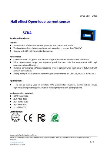 Split Core Open Loop Hall Effect Current Sensor Ac Dc 3002000a