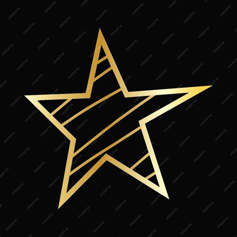 Premium Vector Vector Realistic Metal Gold Star Illustration