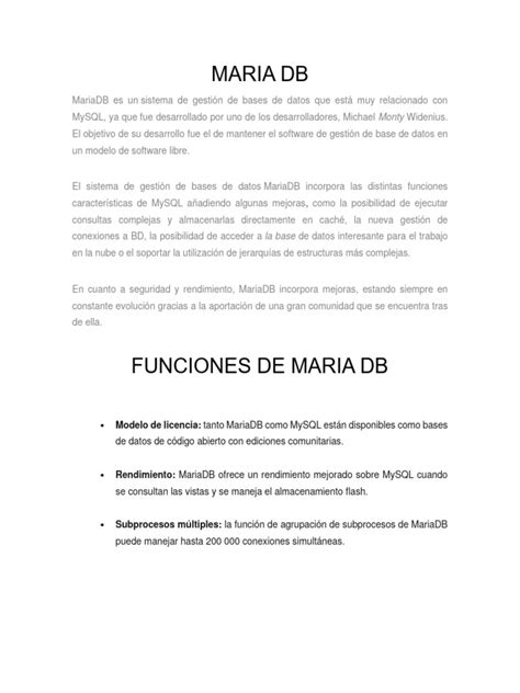 Maria Db Descargar Gratis Pdf Mi Sql Bases De Datos