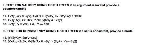 Ii Test For Validity Using Truth Trees If An