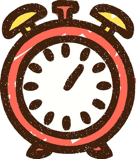 Alarm Clock Chalk Drawing Vector Art At Vecteezy