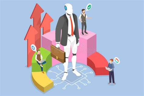 3d Isometric Flat Vector Illustration Of Ai In Business Stock Illustration Illustration Of