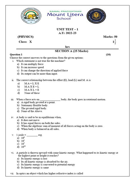 Class X Unit 1 Qp Pdf Technology And Engineering