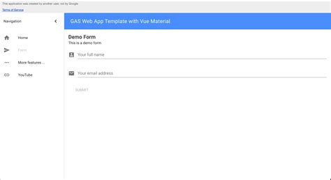 GitHub Ashtonfei Gas Vuematerial Template This Is A Web App Template Built With Google Apps