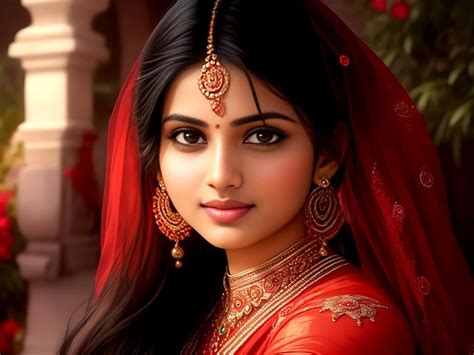 Premium Ai Image A Good Looking Indian Romantic Girl