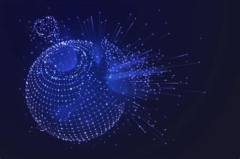 점으로 만든 3d 구 배경 무료 벡터