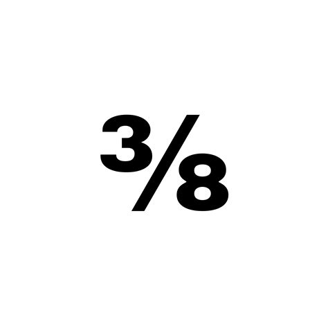 ⅜ Vulgar Fraction Three Eighths Symbol Copy Paste