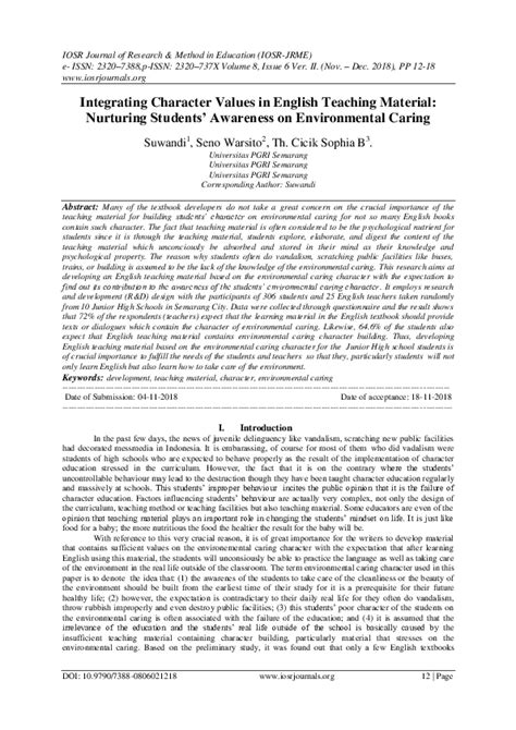 pdf integrating character values in english teaching material