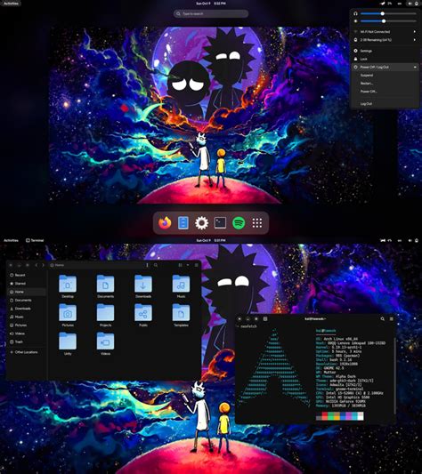 Gnome Custom Alpha Dark Based Gnome Shell Theme Runixporn