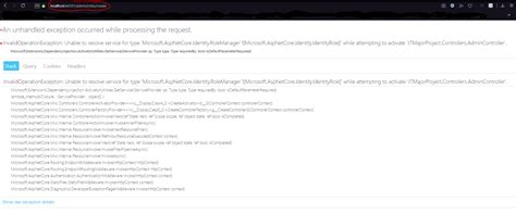 C ASP NET Core MVC Can T Add Admin Role Stack Overflow