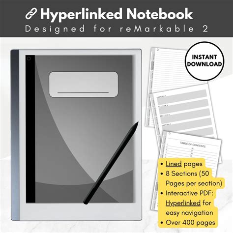 Digital Notebook Professional Series Template For Remarkable 2