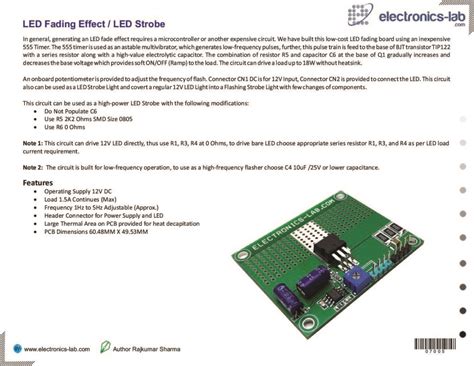 LED Fading Effect LED Strobe Electronics Lab Com