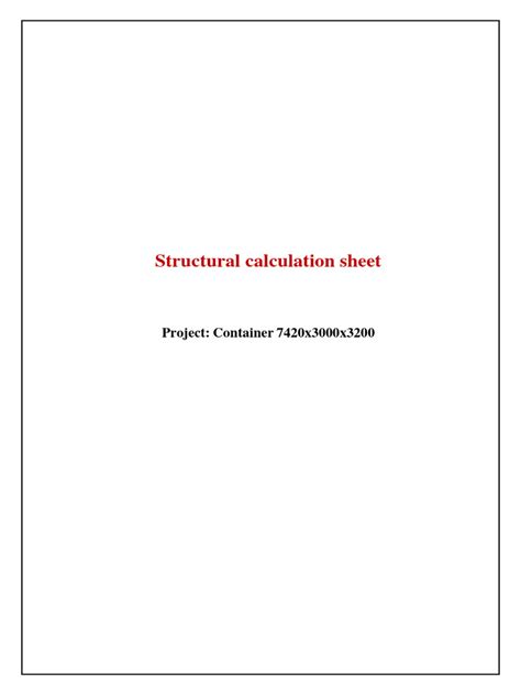 Calculation Sheet Forweldedcontainer Pdf Pdf Welding Construction