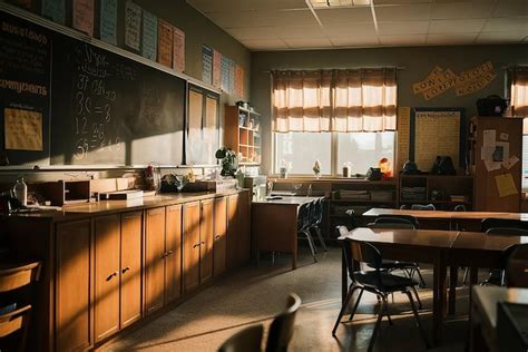 Classroom Background Premium Ai Generated Image