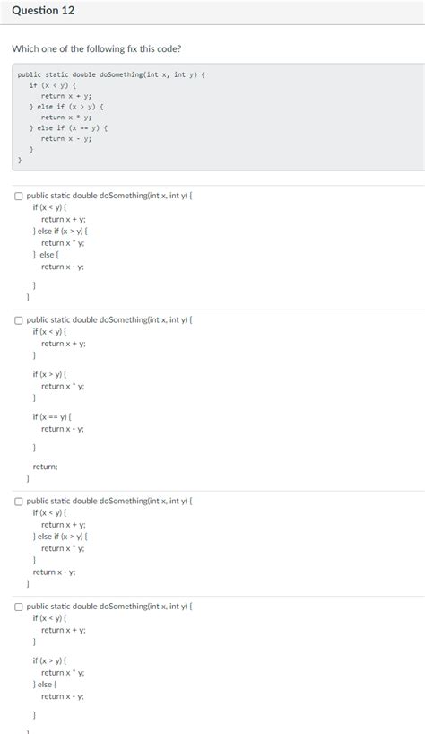 Solved Question 5 Consider The Following Method Header