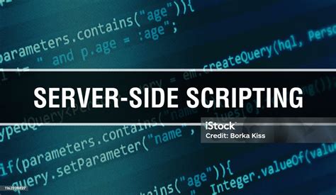 Serverside Scripting With Binary Code Digital Technology Background