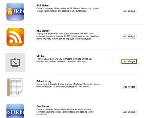 getting started with sip call widget — signs v5 9 documentation