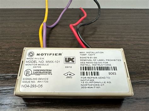 Notifier Mmx 101 Fire Alarm Addressable Monitor Module Veganic