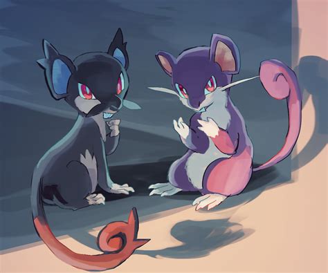 Rattata And Alolan Rattata Pokemon Drawn By Fusenryo Danbooru