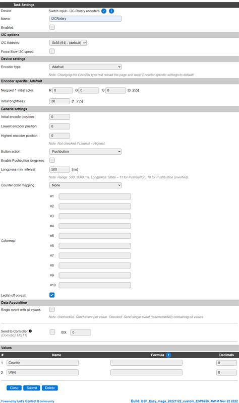 Switch Input I2c Rotary Encoders — Esp Easy 21 Beta1 Documentation