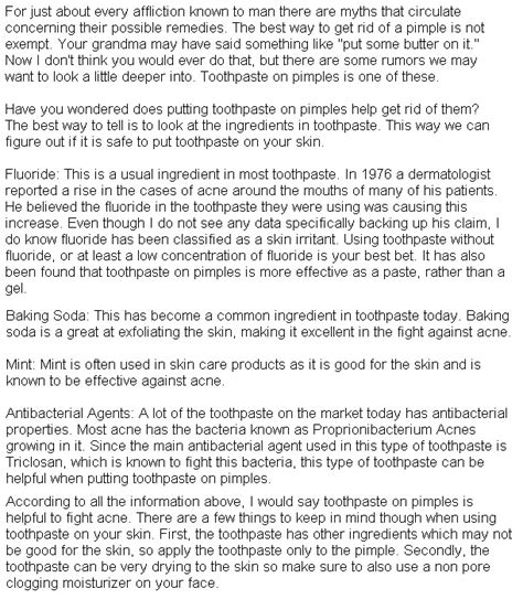 Toothpaste On Pimples Fardox1