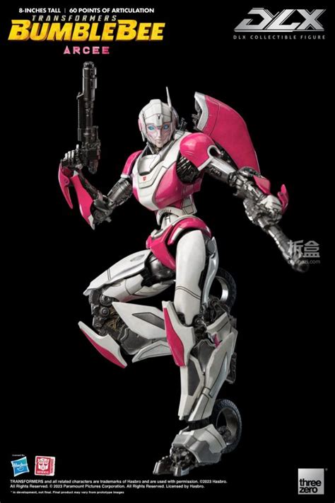 Threezero ：8寸《变形金刚外传：大黄蜂》 Dlx Arcee 阿尔茜 可动人偶 文心aigc