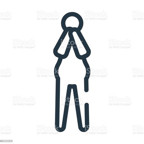 흥분 인간의 얇은 선 아이콘 감정 개념 고립 된 윤곽 기호에서 인간 사람 선형 아이콘 웹 디자인 및 앱에 대한 벡터 그림 기호 요소입니다 개념에 대한 스톡 벡터 아트 및