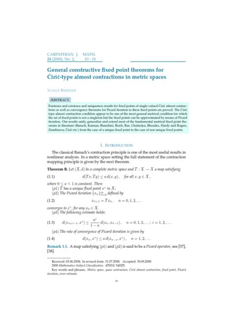 General Constructive Fixed Point Theorems For Ciric Type Almost