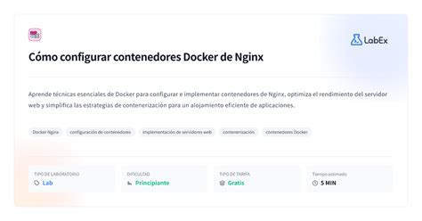 cómo configurar contenedores docker de nginx labex
