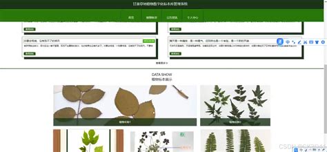 ssm甘肃草地植物数字化标本库管理系统588t9（程序 源码 数据库 调试部署 开发环境） 电子标本库 技术路线 csdn博客