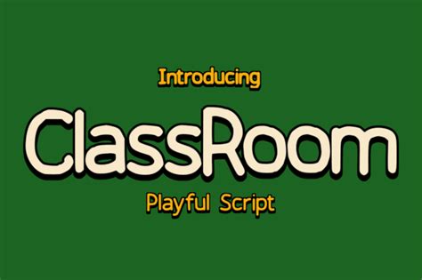 Class Room Font By Tea Fonts · Creative Fabrica