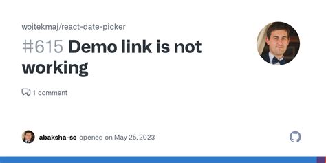 Demo Link Is Not Working Issue 615 Wojtekmaj React Date Picker GitHub