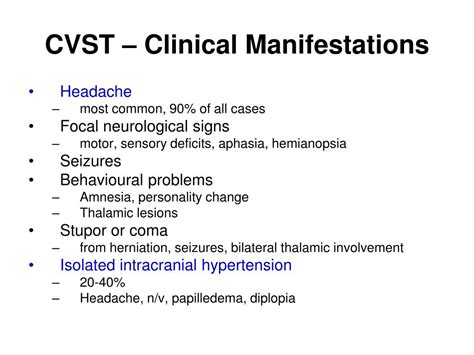 Ppt A Case Of Cerebral Venous Sinus Thrombosis Cvst Powerpoint