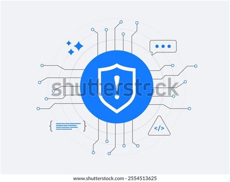 ai cybersecurity risks machine learning vulnerabilities stock vector