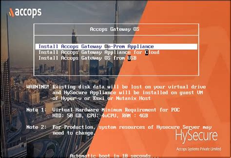 Custom Appliance Accops Hysecure 54 Knowledge Center