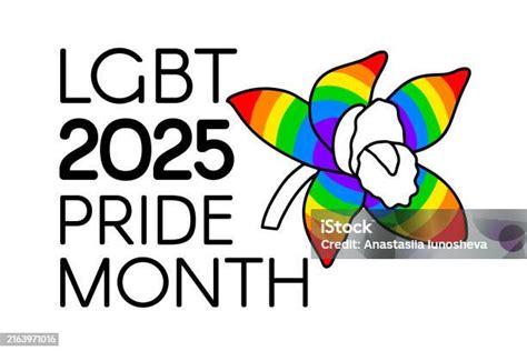 Lgbtq 프라이드의 달 2025 무지개 로고 프라이드 월 지원의 벡터 기호입니다 0명에 대한 스톡 벡터 아트 및 기타 이미지