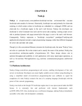 Web Deveopment Using React Js And Node Js With SQL DOCX Web Design And HTML Internet