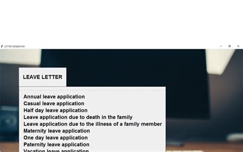 Auto Leave Letter Generator Using Python Tkinter Project In Python